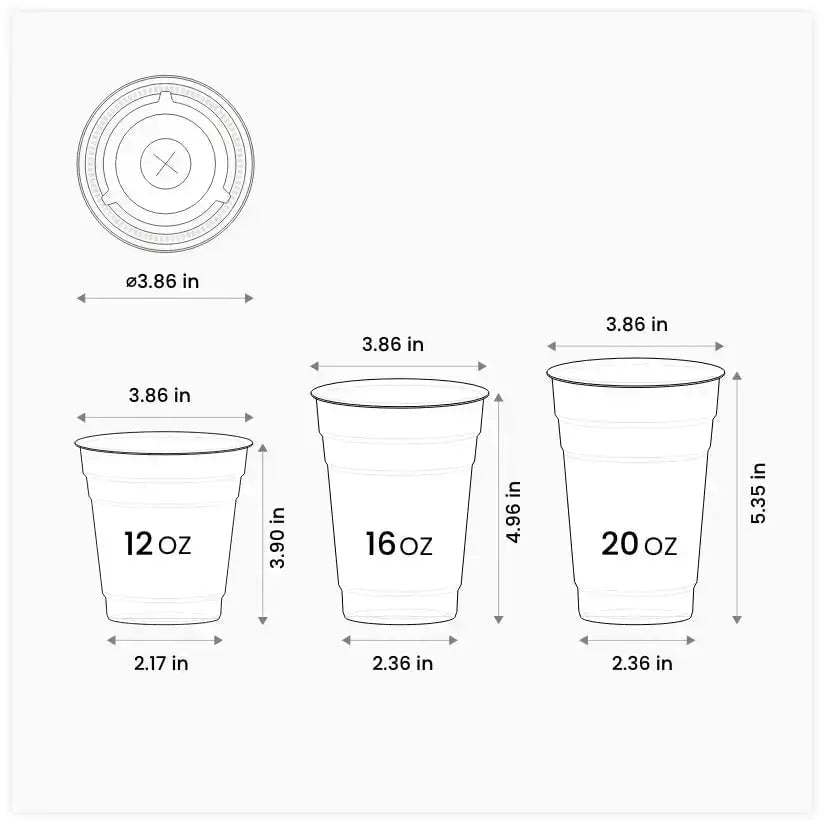 12 oz Custom Recyclable Cold Cups | RacetopPrint