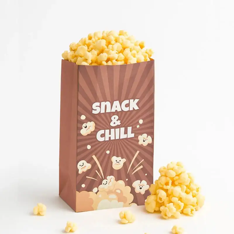 Custom Paper Lunch Bags Wholesale - Printed Popcorn & Colored Lunch ...