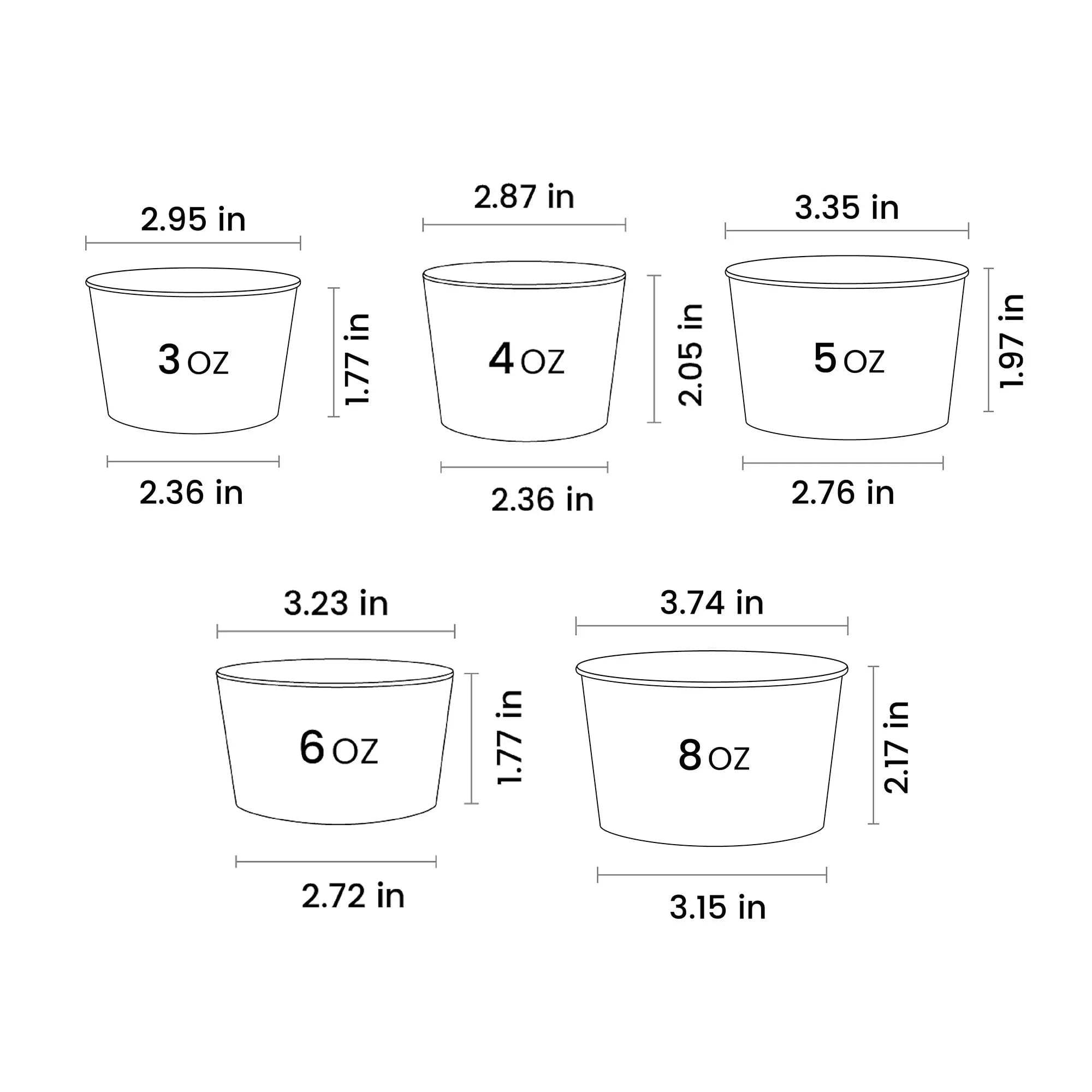 5 oz Custom Ice Cream Cups Wholesale - Recyclable Ice Cream Cups for ...
