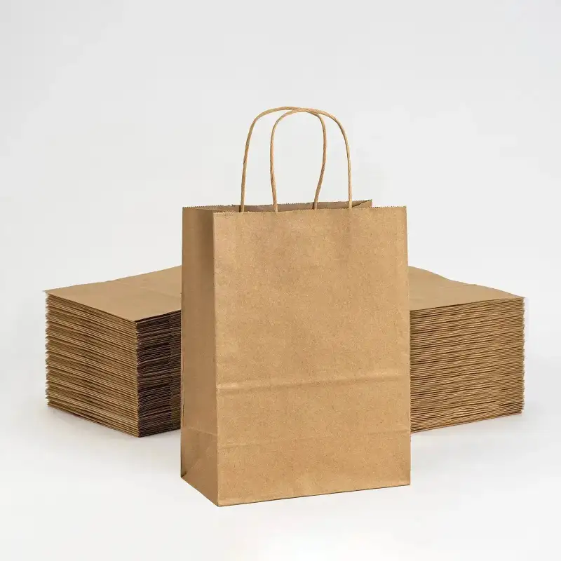 Recycled Kraft Paper Bags - Eco-Friendly & Durable | RacetopPrint